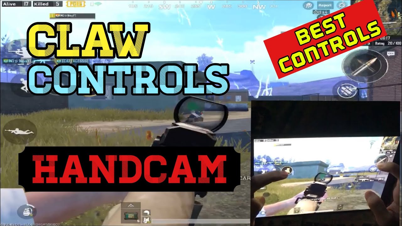 PUBG MOBILE | CLAW CONTROLS | BEST CONTROLS | HANDCAM - YouTube