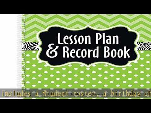 Lime Chevrons and Dots Lesson Plan & Record Book - YouTube