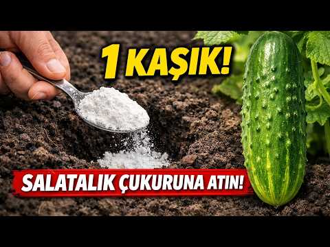 Salatalık Çukuruna Sadece BİR KAŞIK BUNU Ekleyin: Sonbahara Kadar Kovalarca Hasat Alın!