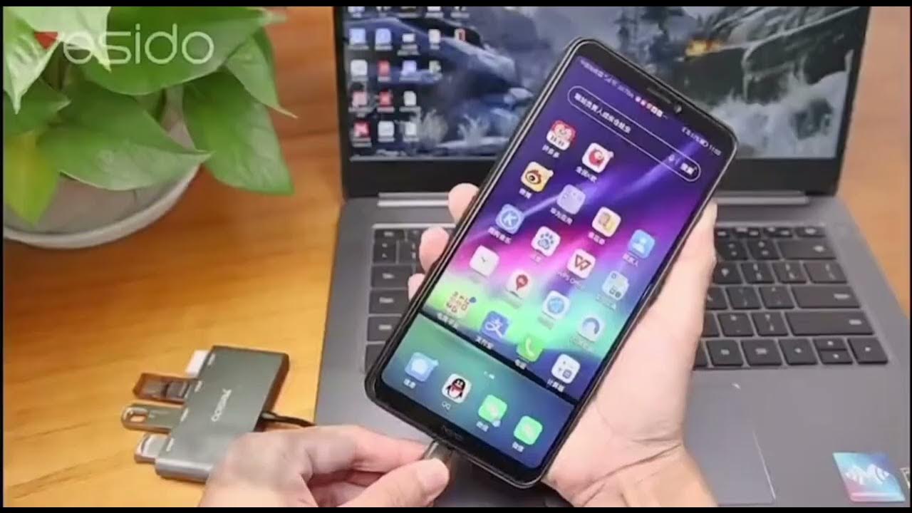 Yesido HB13 USB-C To 4-Port USB-A HUB - YouTube