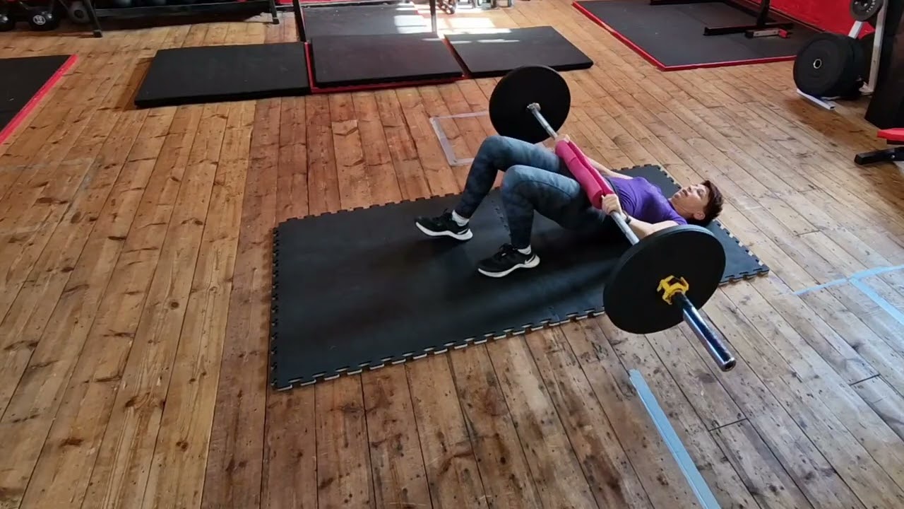 Glute bridge - B-stance - YouTube