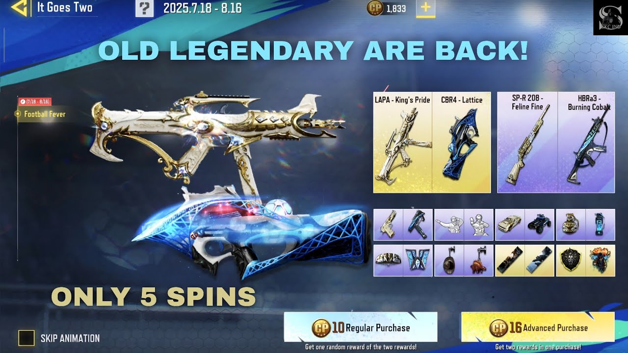 5 Spins on Football Fever Draw in COD MOBILE | Legendary LAPA Kings Pride & CBR4 Lattic CODM ...