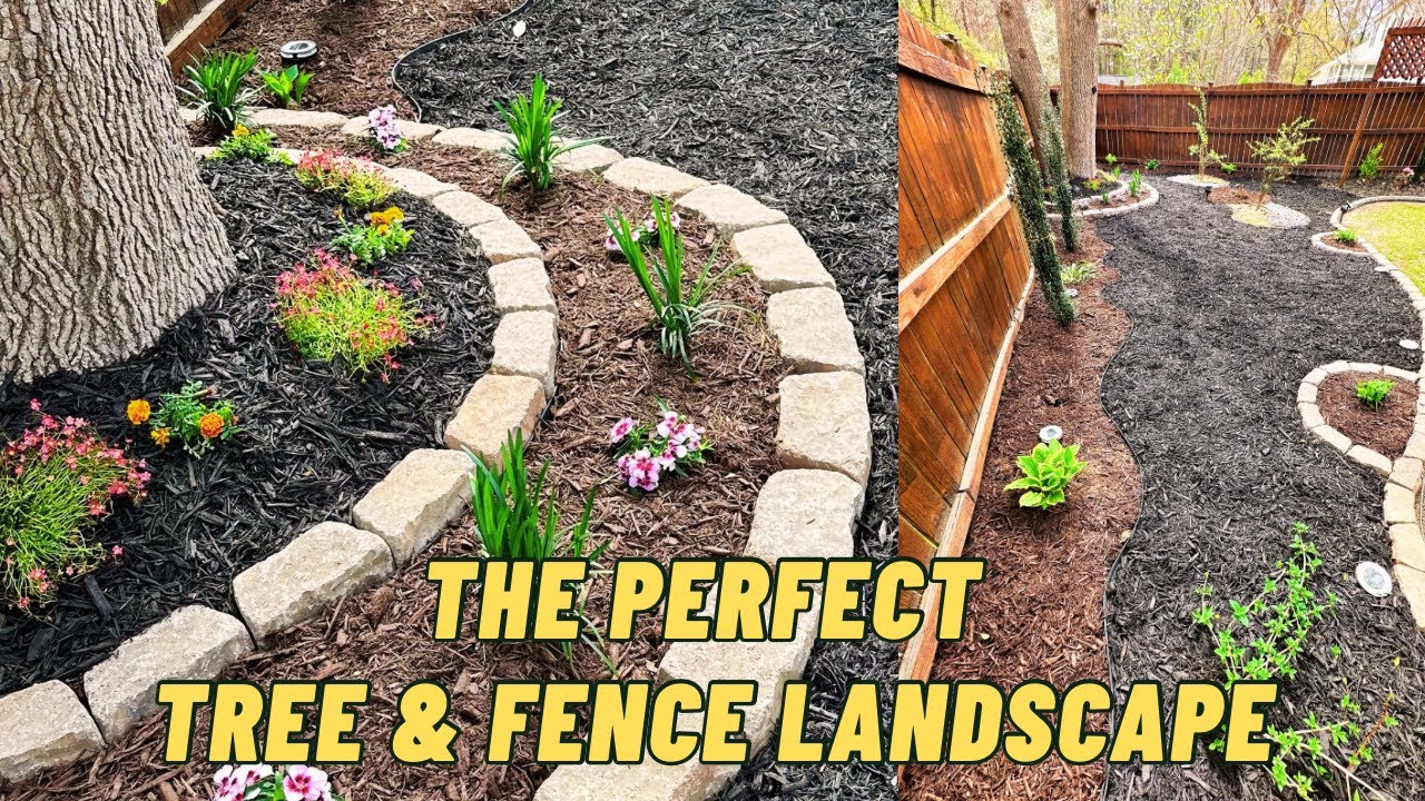 The Perfect Tree & Fence Landscape|Spring Outdoor DIY Projects - YouTube