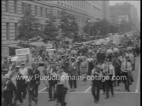March for Jobs WPA Protest Washington D.C. Great Depression ...