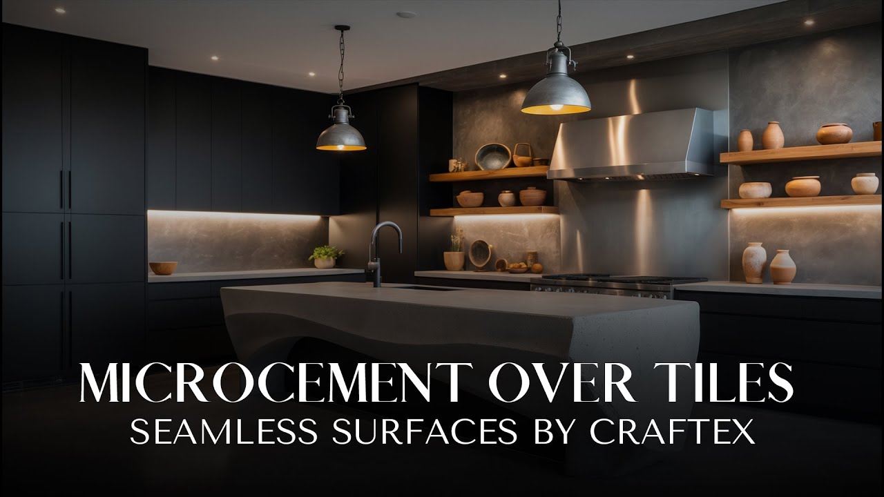 Microcement Over Tiles | Seamless Surfaces by CRAFTEX - YouTube