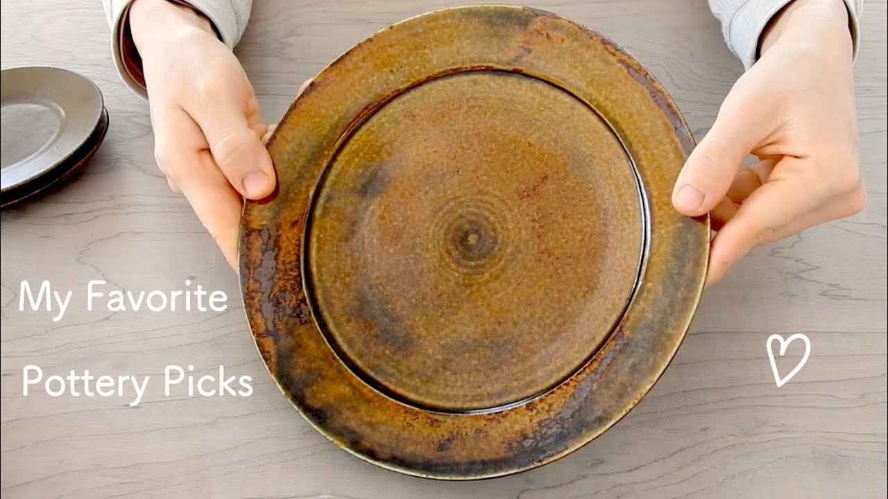 My favorite -6- A beautifully glazed flat ceramic plate featuring an ...