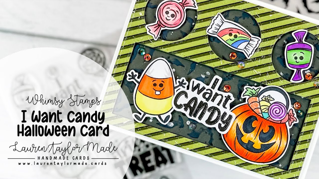 I Want Candy Halloween Card || Card Making Video with Whimsy Stamps ...