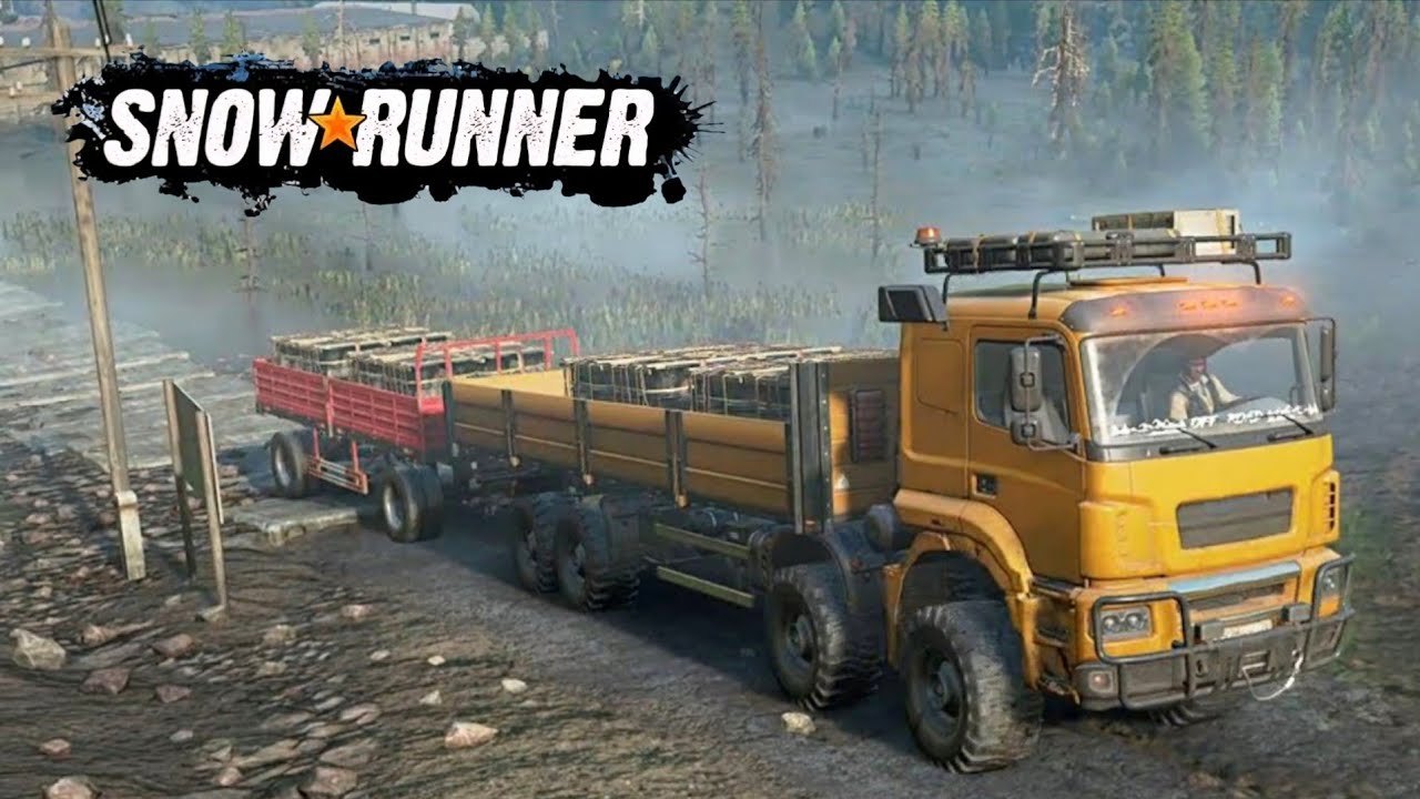 Transporting an oil barrels - Snow runner gameplay - YouTube