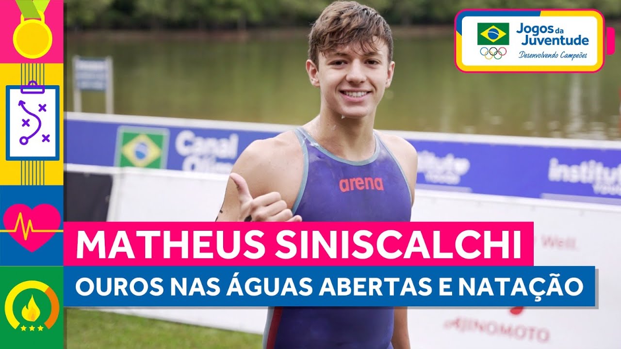 JOGOS DA JUVENTUDE 2023 - Matheus Siniscalchi (SP) vence na estreia das águas abertas - YouTube