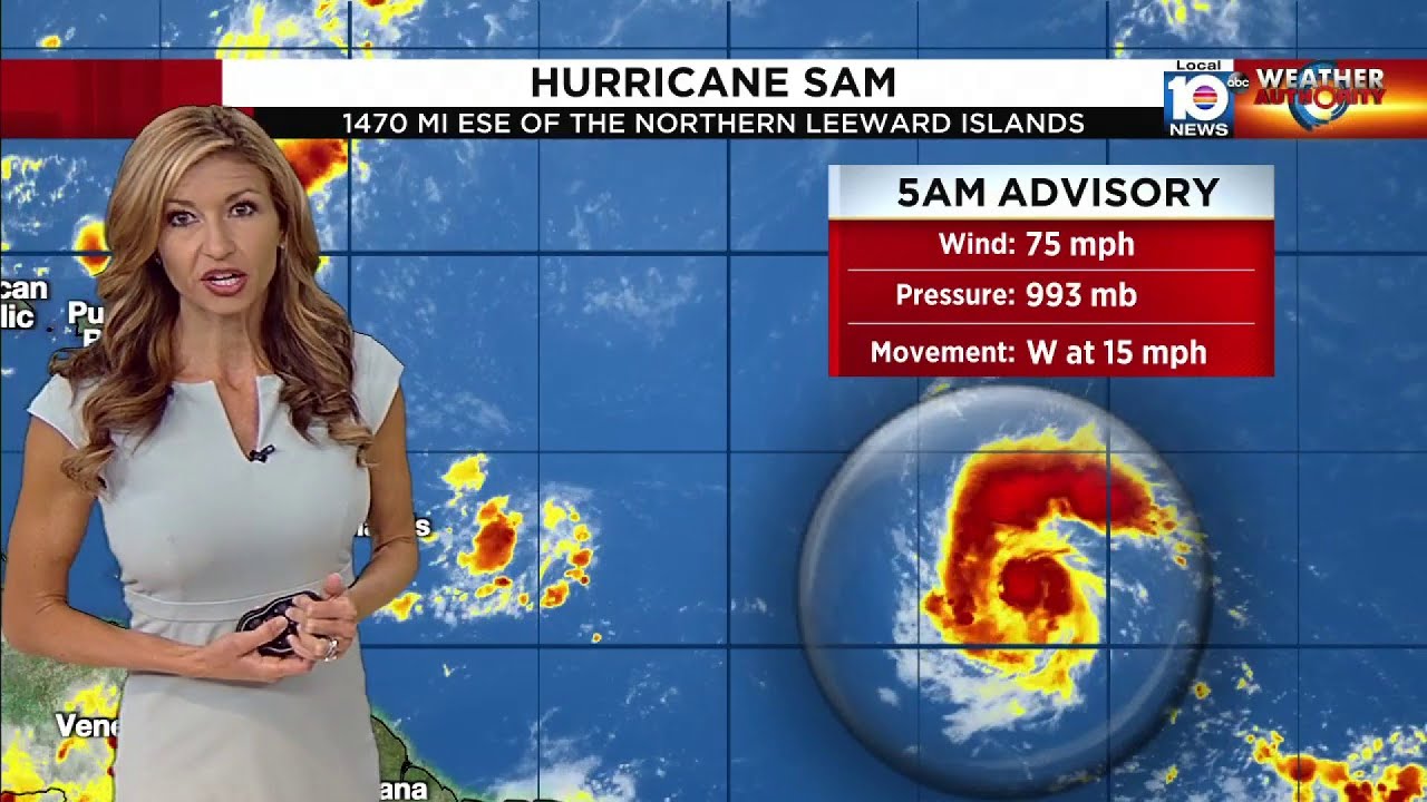 Hurricane Sam: 5 a.m. Friday advisory - YouTube