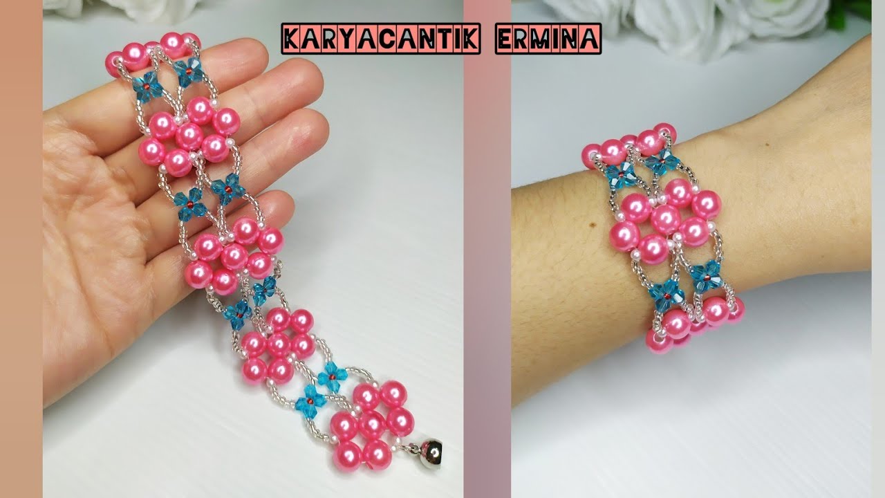 how to make a bracelet // simple bead bracelet - YouTube