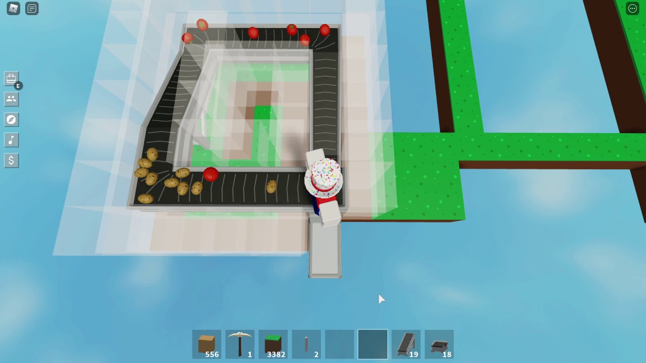 FOOD ROLLER COASTER (ROBLOX SKYBLOCK) - YouTube
