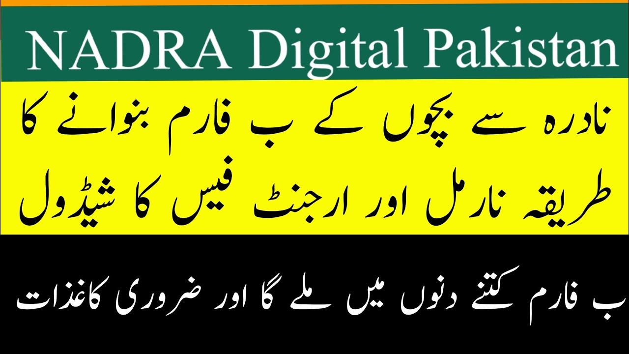 How To Get B Form For Children From NADRA how-to-get-b-form-for-children-from-nadra