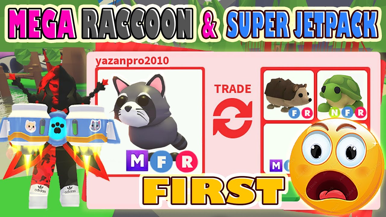 😱🔥 I TRADED FIRST *NEW* MEGA RACCOON 🦝 & SUPER JETPACK IN NEW ADOPT ME ...