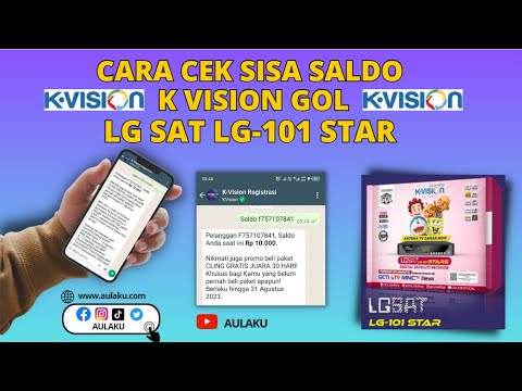 Cara Cek Saldo Di Receiver K Vision LG Sat LG 101 Stars Melalui Aplikasi Whatsapp WA - YouTube