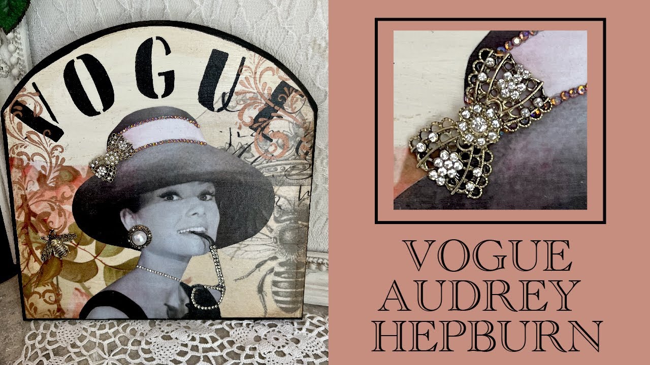 Dazzling Audrey Hepburn Craft | DIY Vogue Audrey Hepburn piece - YouTube
