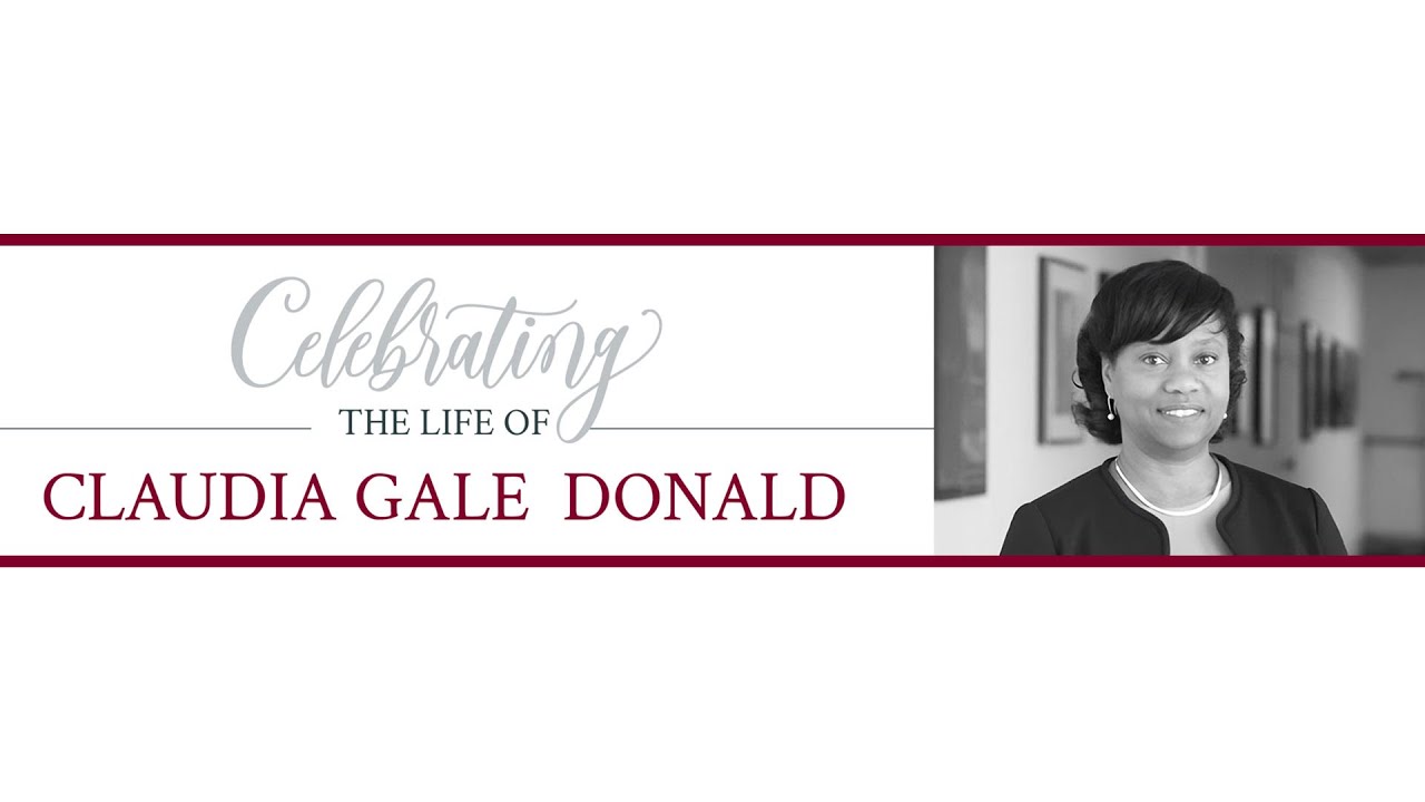 Celebrating the life of Claudia Gale Donald - YouTube