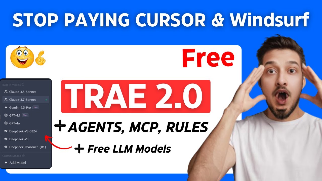 🤯 TRAE AGENTS, MCP, RULES & Mind-Blowing UPGRADES: This 100% FREE AI Coder Will CHANGE Your Life ...