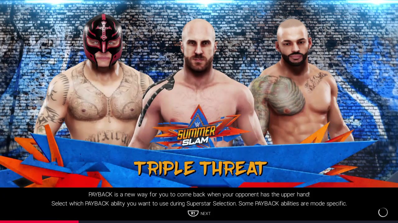 WWE 2K19 - Rey Mysterio Vs Cesaro Vs Ricochet - YouTube