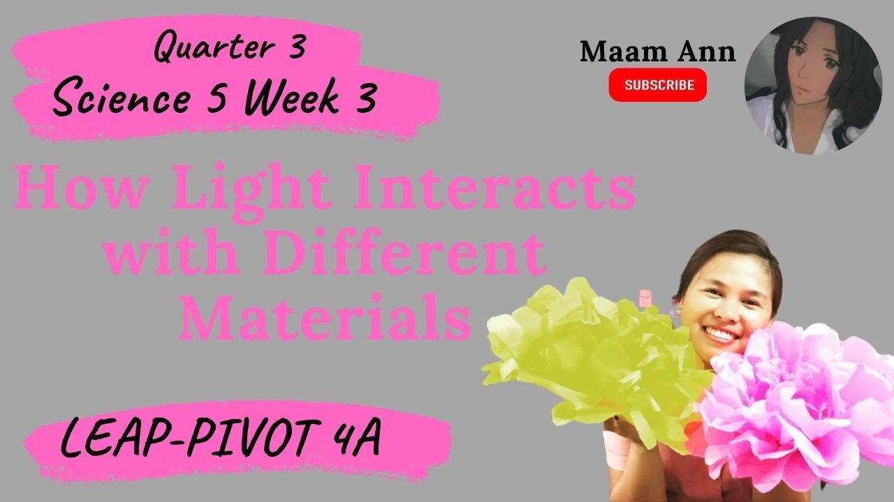 QUARTER 3 SCIENCE 5 WEEK 3 PIVOT 4A LEAP | HOW LIGHT INTERACTS WITH ...
