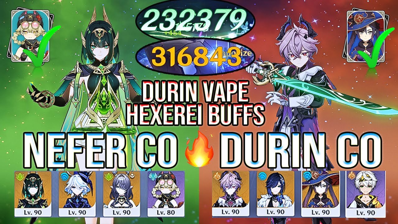🔥 [Hexerei Buffs] Durin & Mona + Jahoda & Nefer BREAK Spiral Abyss 12 ...