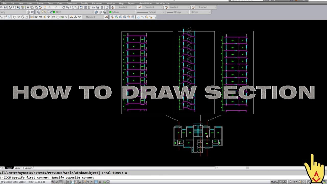 How to draw section - YouTube