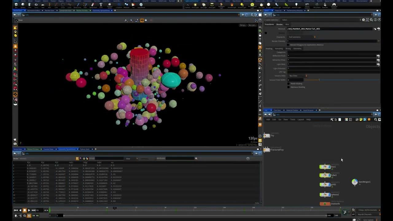 Houdini Digital Assest. GeoMerger - merge Object nodes in one - YouTube