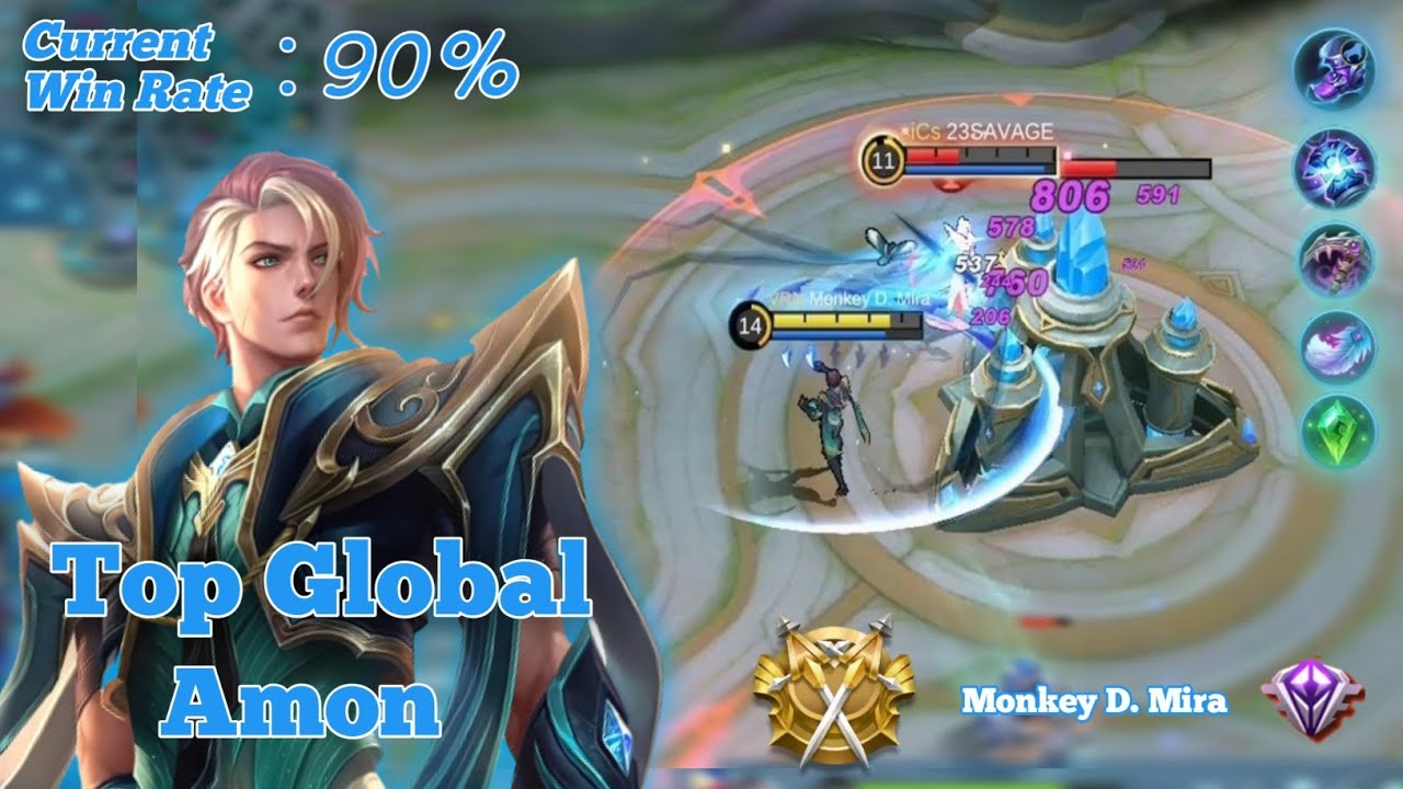 BUILD TERBAIK AMON [ TOP GLOBAL AMON S22 ] MOBILE LEGEND BANG BANG ...