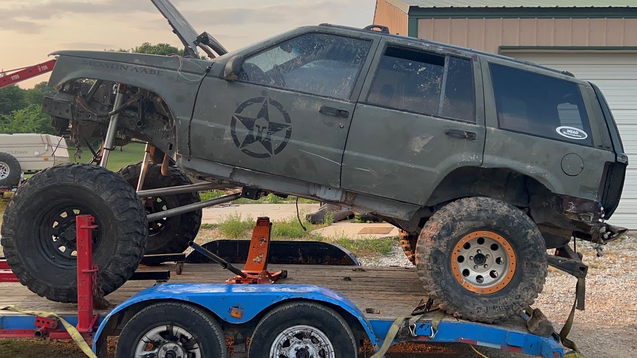 We 4 linked the front of a ZJ! Monster ZJ on one-tons - YouTube
