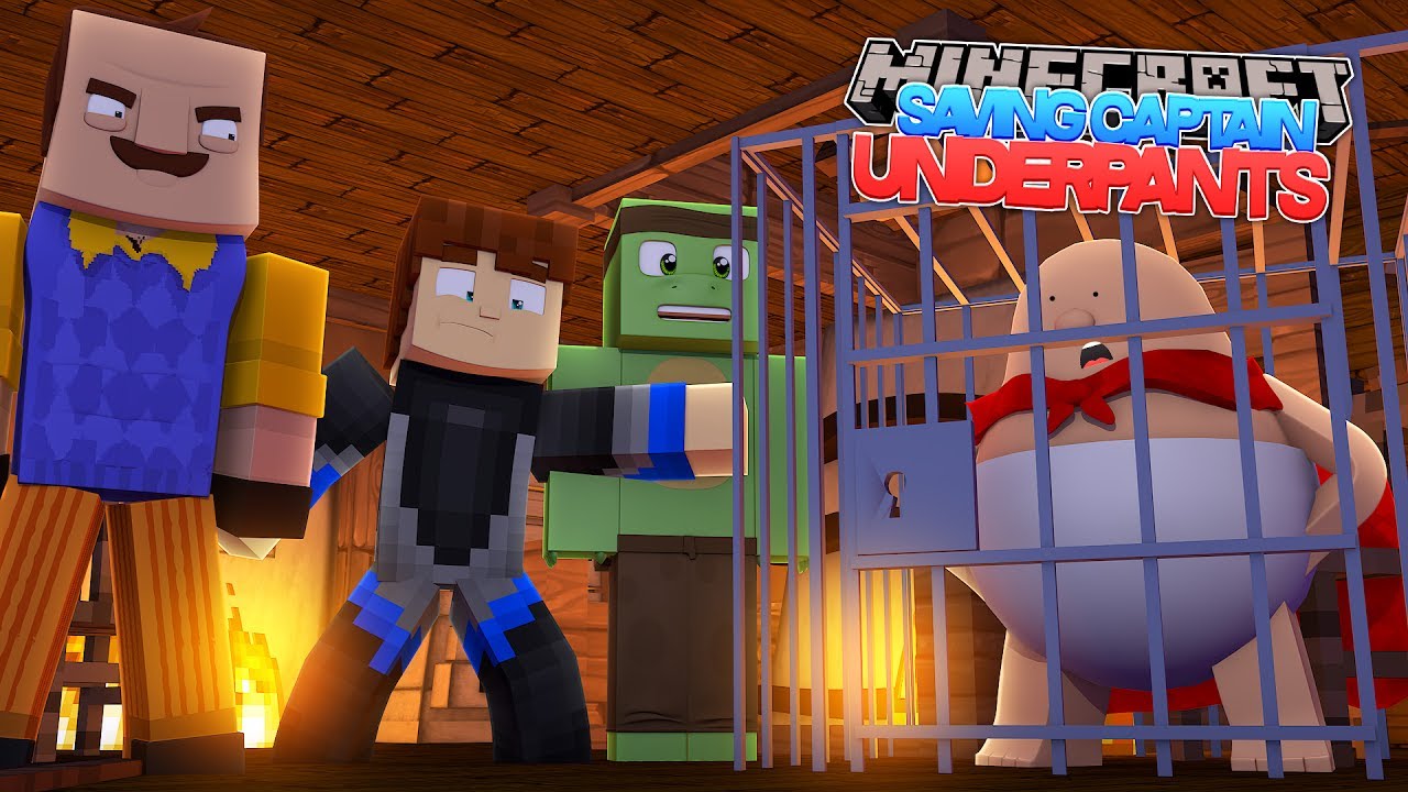 SAVING CAPTAIN UNDERPANTS FROM THE EVIL NEIGHBOR - Minecraft w/ Tiny ...