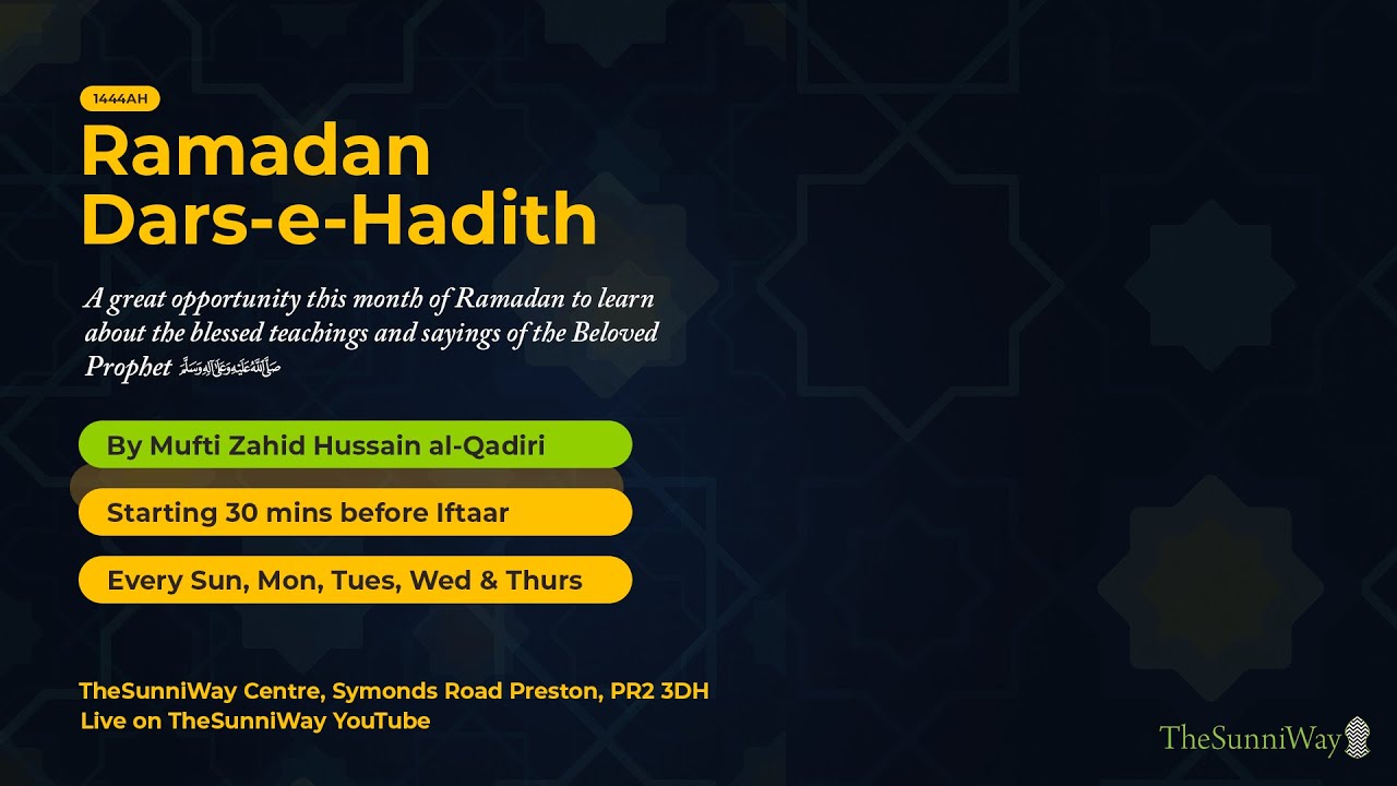 Dars 1 - Dars-e-Hadith by Mufti Zahid Hussain - YouTube
