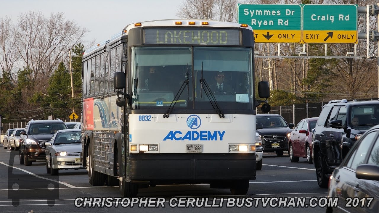 NJ TRANSIT AND ACADEMY MCI BUSES CNG AND DIESEL ON ROUTE 9 AND CRAIG ...