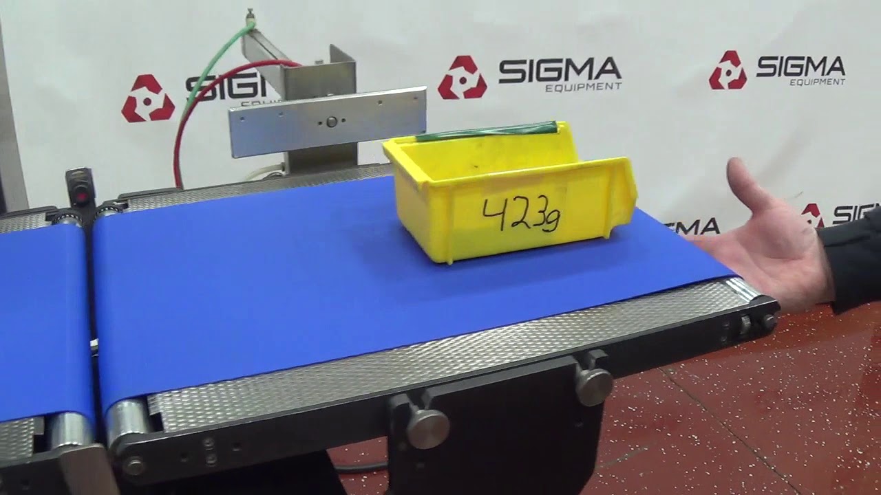 H3204 All Fill Alpha PW 12 Checkweigher SIGMA Equipment - YouTube