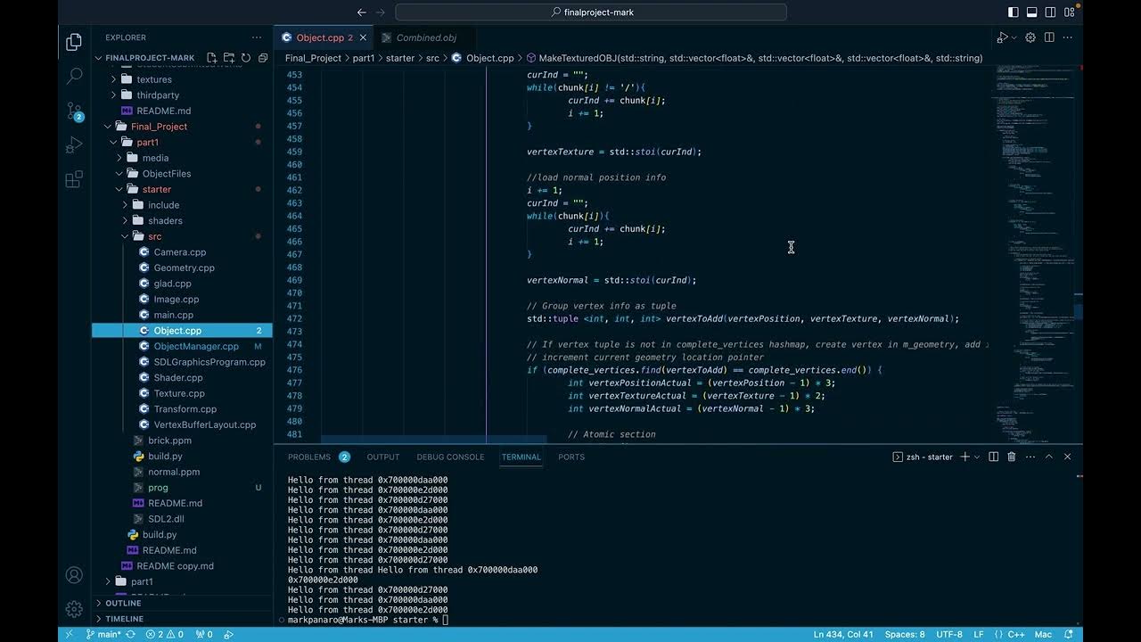 Computer Graphics 5310 - Multithreaded Object Model Parser - YouTube