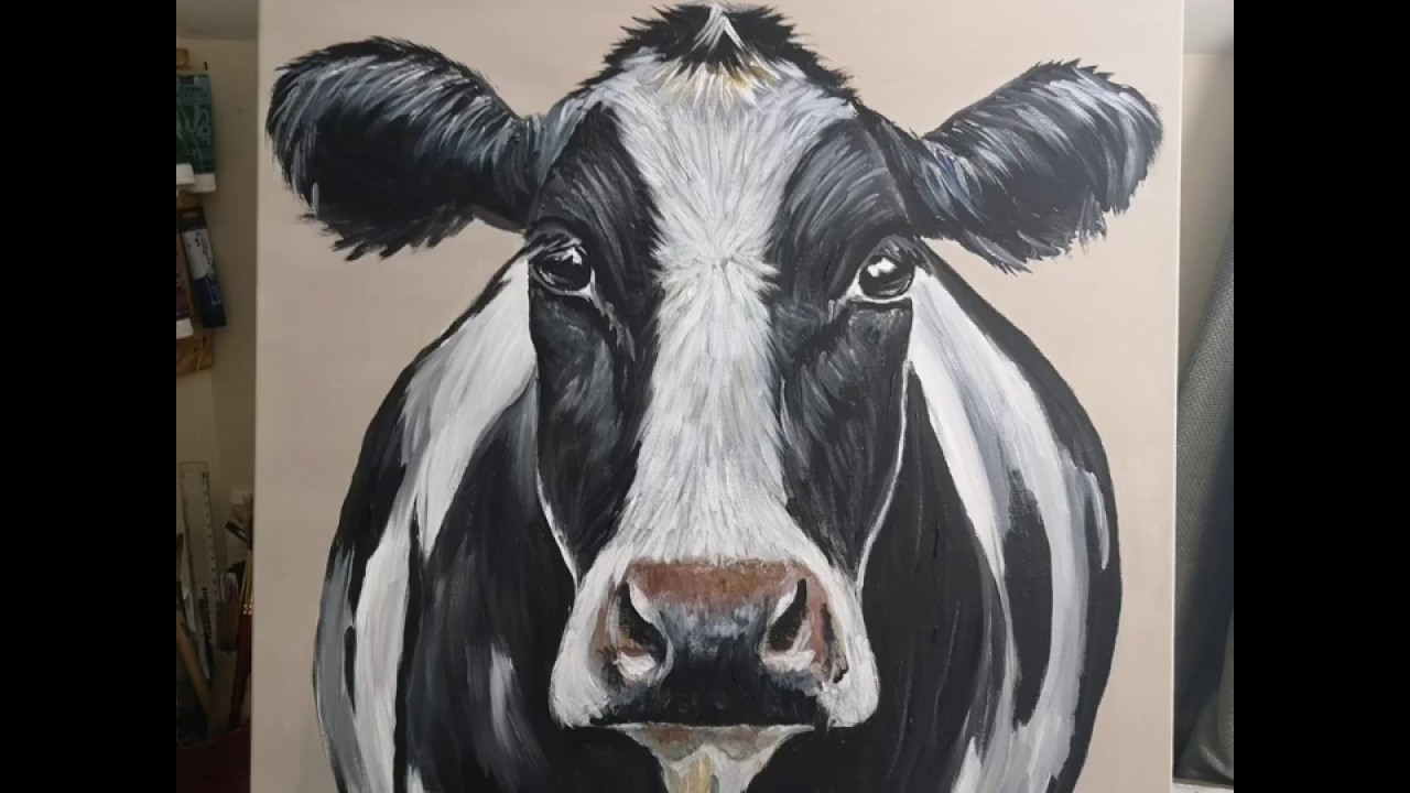 Time Lapse Cow Acrylic Painting Demonstration YouTube time-lapse-cow-acrylic-painting-demonstration-youtube