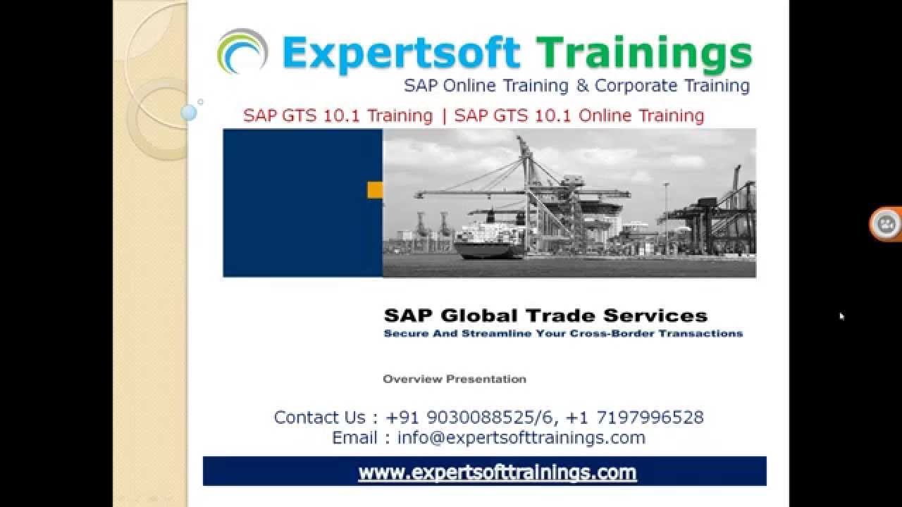 SAP GTS Training | SAP GTS 10.1 Training | SAP GTS 10.1 Online Training ...