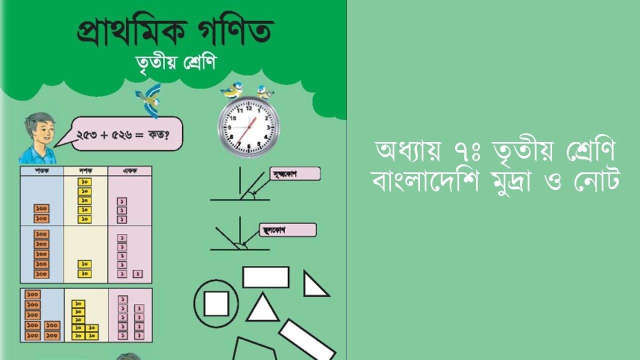 Class 3 Math ।। অধ্যায় ৭ঃ তৃতীয় শ্রেণি বাংলাদেশি মুদ্রা ও নোট।। Page ...