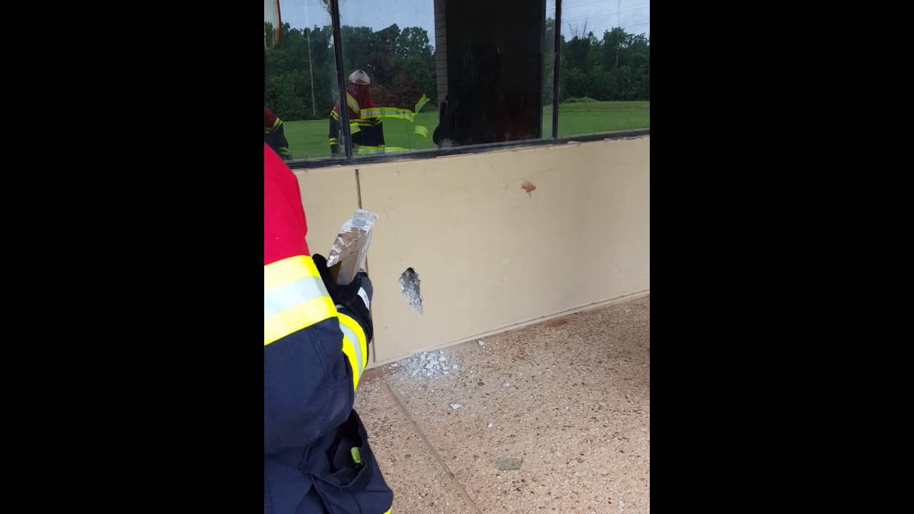 Forcible entry and wall breaching training at Maude Laird Middle School ...