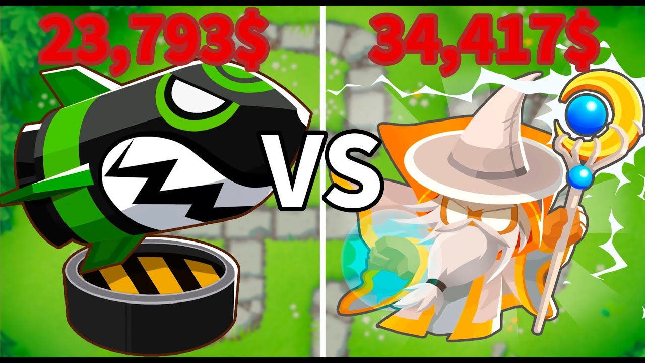 BTD 6 Bomb Shooter vs Wizard Monkey - YouTube