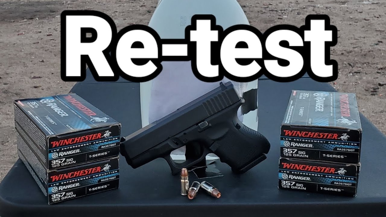 357 sig winchester ranger t-series 125 grain *re-test* (glock 33) - YouTube