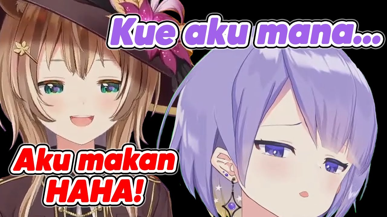 Moona invasi ke Stream Risu dan ngambek Kuenya dimakan - YouTube