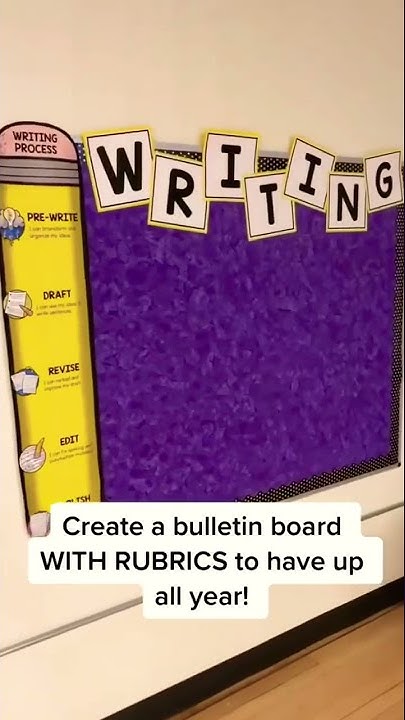 Want a bulletin board that includes rubrics to help your students with ...