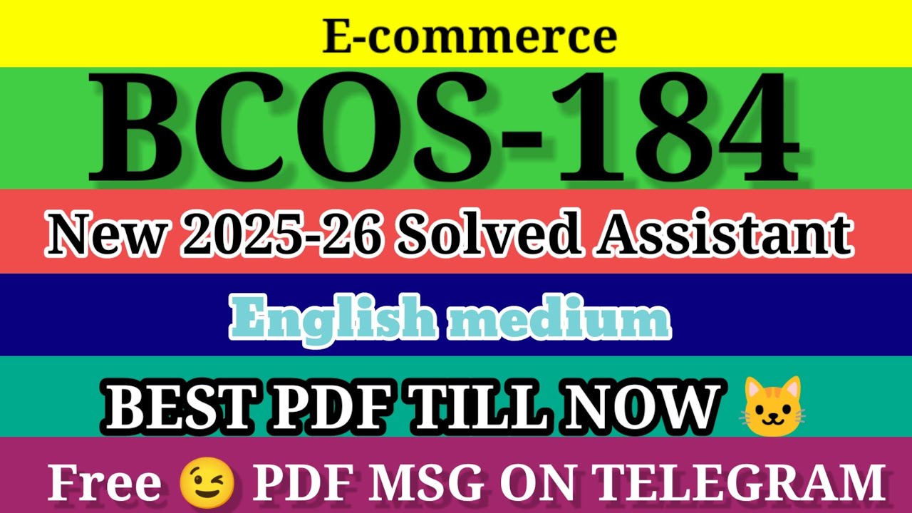 BCOS 184 SOLVED ASSIGNMENT 2025-26 in English ll bcos 184 solved ...
