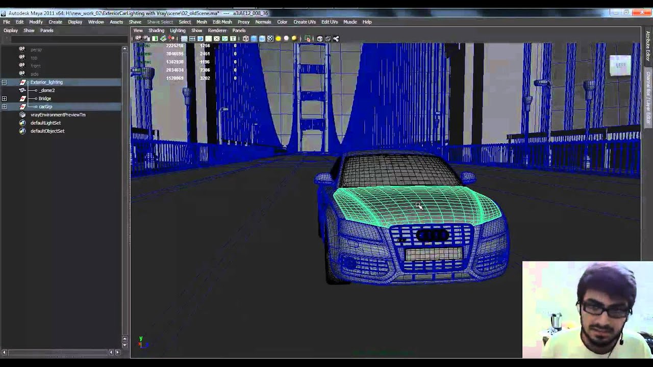 V-ray Exterior Car lighting Series Maya -01- Set Project - YouTube