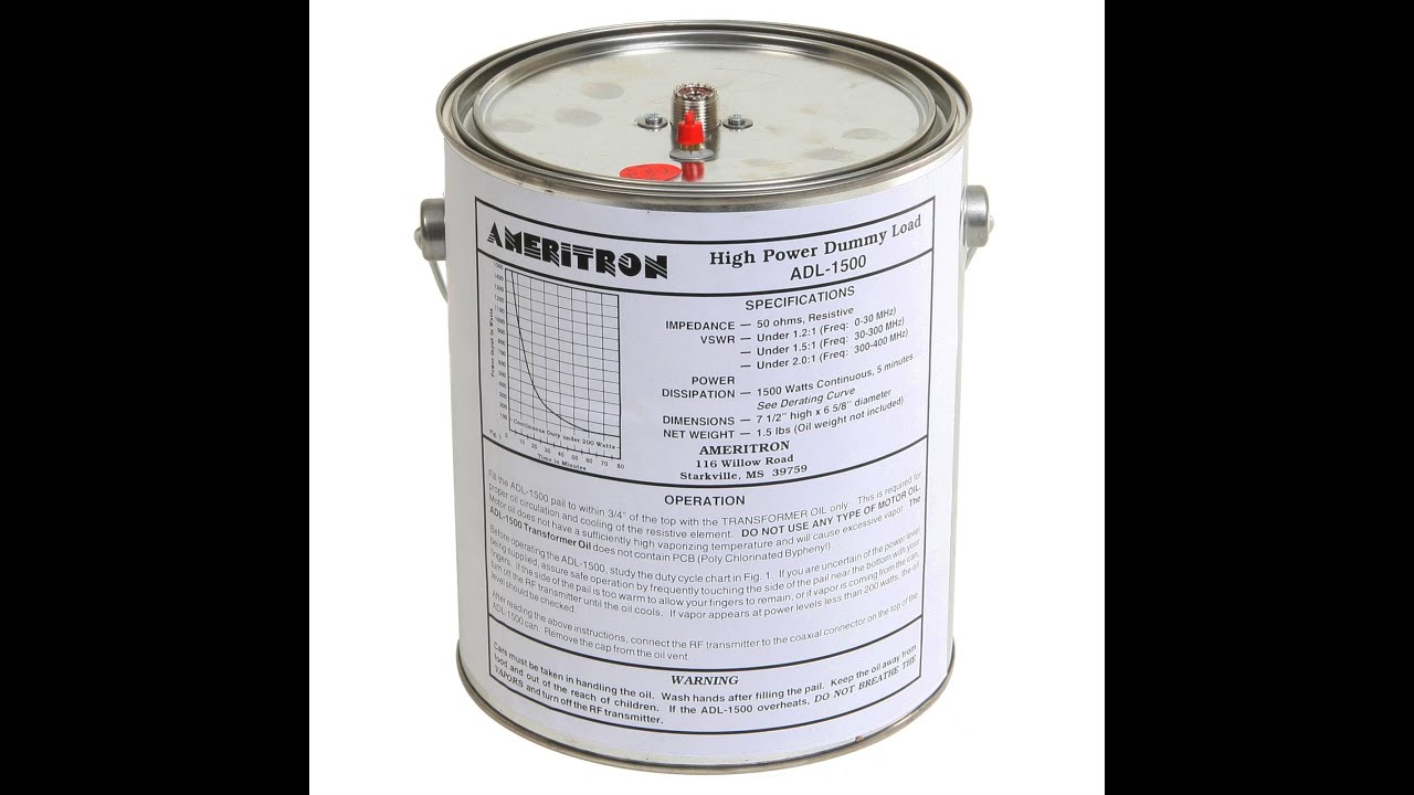 Review: Ameritron ADL-1500 Dummy Load - YouTube