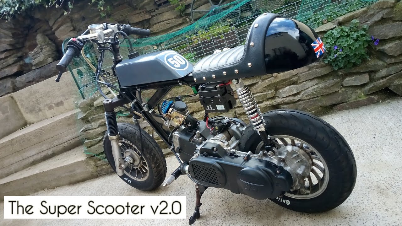 Custom 49cc gy6 racing scooter. Less is more! - YouTube