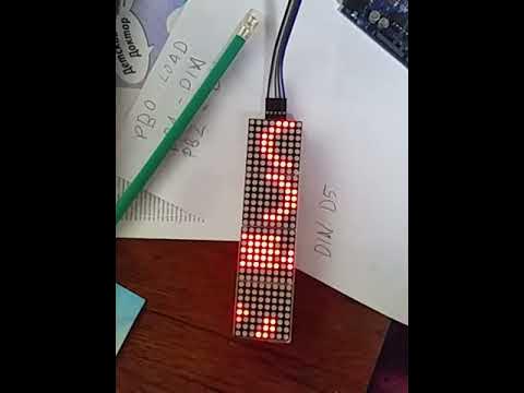 Тест AVR Atmega328 MAX7219 1088AS(сдвиг нетот) - YouTube