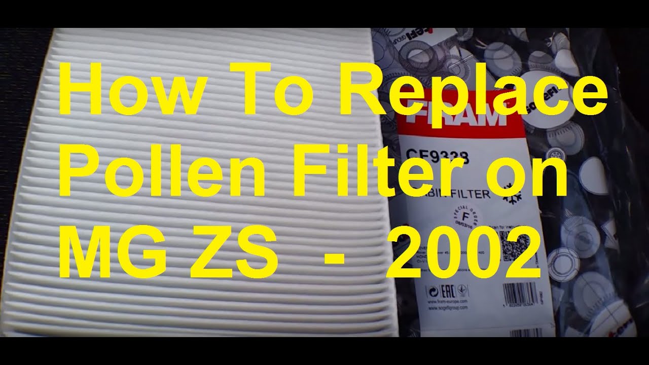 How To Replace Pollen Filter on MG ZS 2002 - YouTube