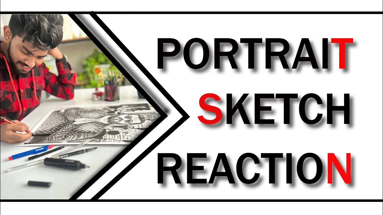 My 1st Portrait sketch reaction shoot | #portrait #reaction - YouTube