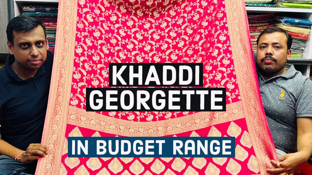 KHADDI GEORGETTE SAREES | New Collection | IN BUDGET RANGE | ADI INDIAN ...